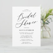 Simple elegant calligraphy script bridal shower invitation | Zazzle