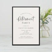 Simple Elegant Calligraphy Script Retirement Party Invitation | Zazzle