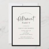 Simple Elegant Calligraphy Script Retirement Party Invitation | Zazzle