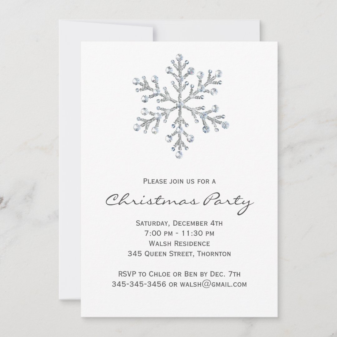 Simple & Elegant Christmas Party Invitation | Zazzle