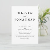 Simple Elegant | Classic Wedding Invitation | Zazzle