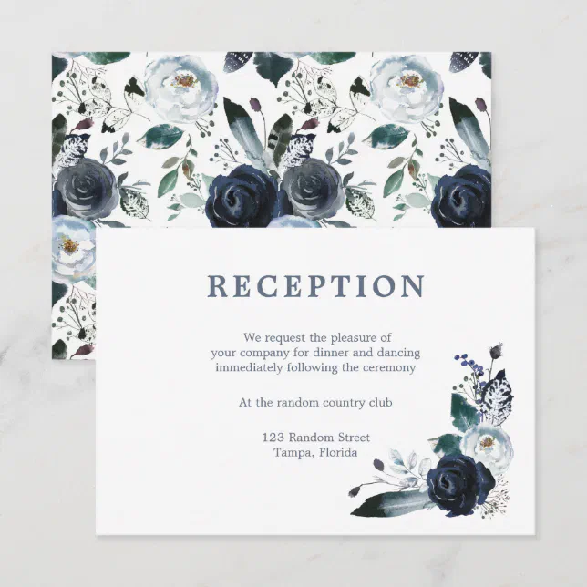 Simple Elegant | Classic Wedding Reception Card | Zazzle