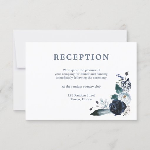 Simple Elegant | Classic Wedding Reception Card | Zazzle