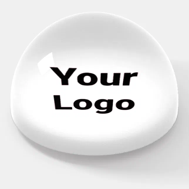 Simple elegant custom logo here company paperweight | Zazzle