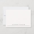 Simple Elegant Custom Name Note Card | Zazzle