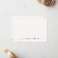 Simple Elegant Custom Name Note Card | Zazzle