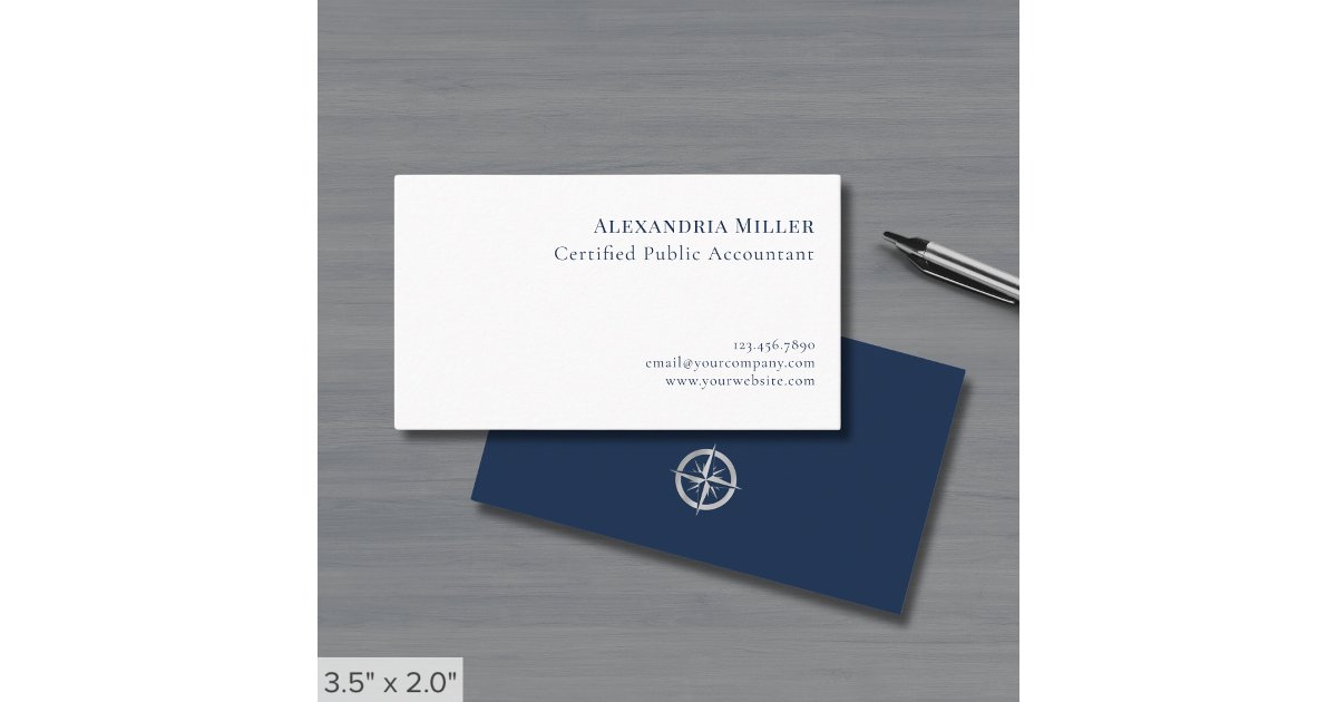 Simple Elegant Double Sided Business Card | Zazzle