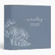 Simple Elegant Dusty Blue and White Script Wedding 3 Ring Binder | Zazzle
