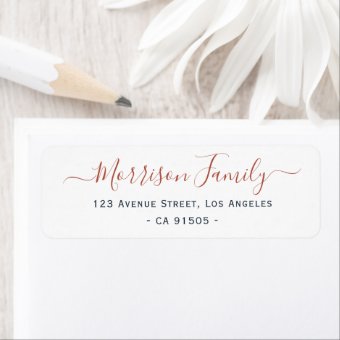 simple elegant family address label | Zazzle