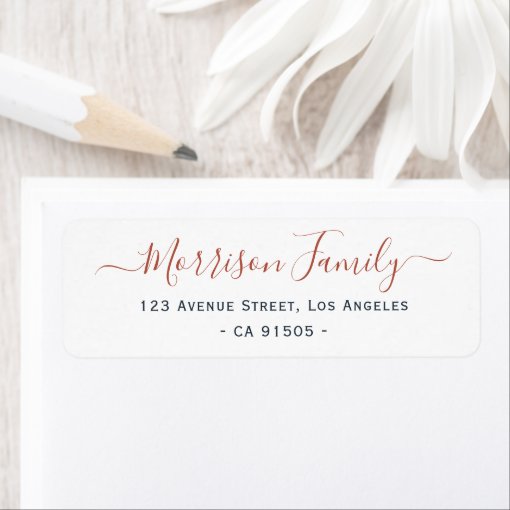 simple elegant family address label | Zazzle