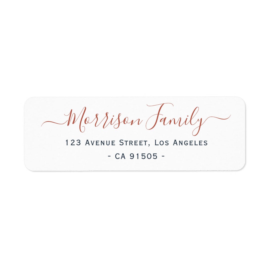 simple elegant family address label | Zazzle