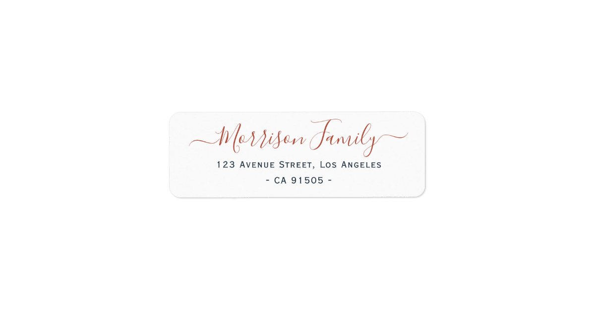 simple elegant family address label | Zazzle