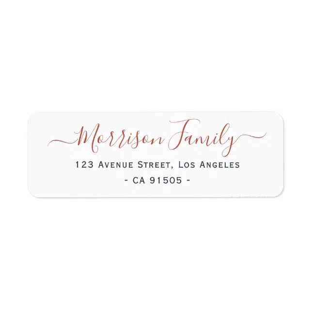 simple elegant family address label | Zazzle