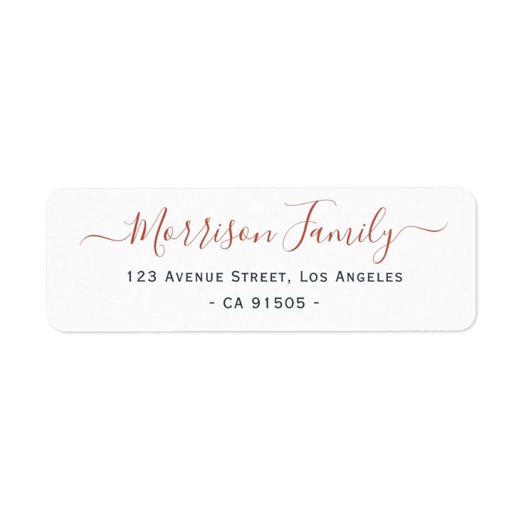 simple elegant family address label | Zazzle