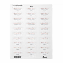 simple elegant family address label | Zazzle