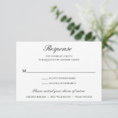 Simple Elegant Formal Traditional Wedding RSVP Card | Zazzle