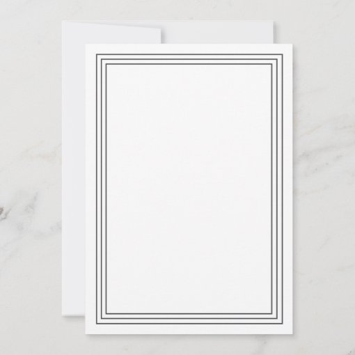 Simple Elegant Frame Modern Wedding Invitation | Zazzle