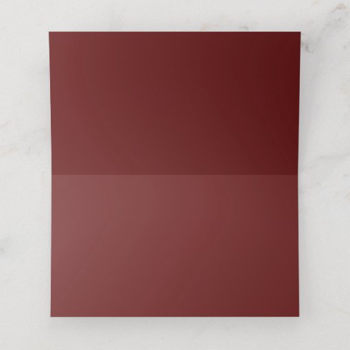 Simple Elegant Gold Colored Edge Red Place Card | Zazzle