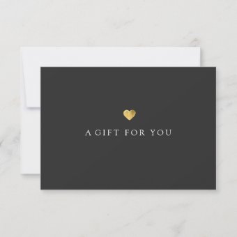 Simple Elegant Gold Heart Gift Certificate | Zazzle