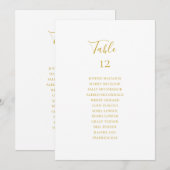 Simple Elegant Gold Table Number Seating Chart | Zazzle