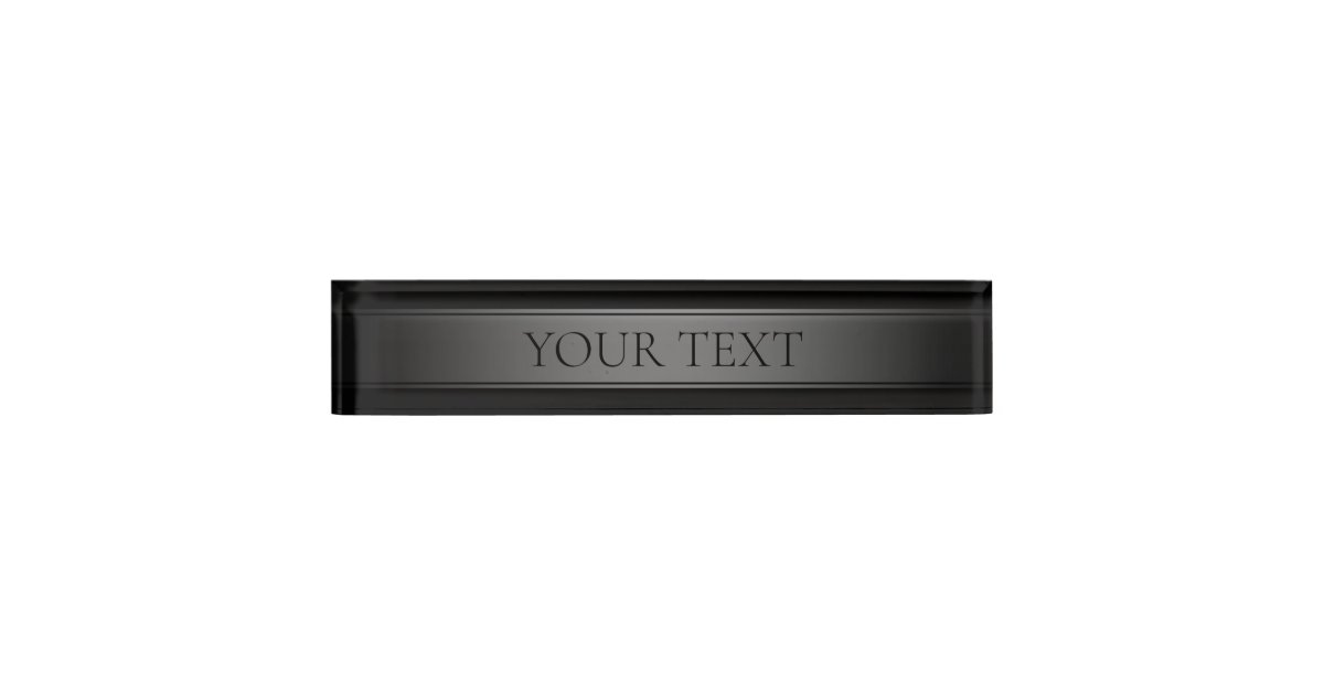 Simple Elegant Gradient Stripe Editable Color Desk Name Plate | Zazzle
