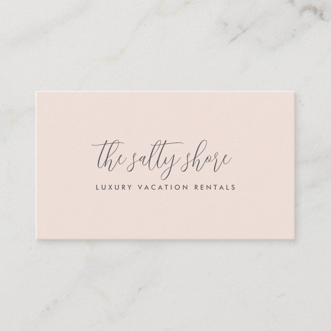 Simple Elegant Gray Calligraphy Script Business Card | Zazzle