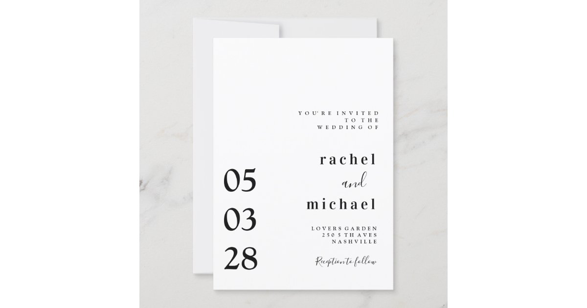 Simple, elegant invitation | Zazzle