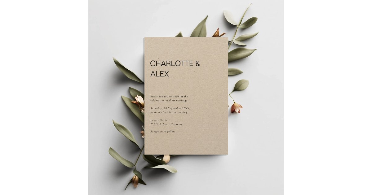 simple, elegant invitation | Zazzle