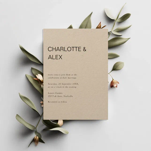 simple, elegant invitation | Zazzle