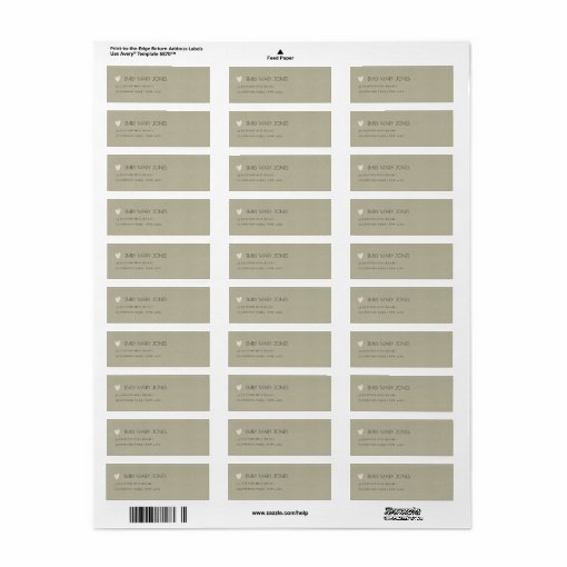 SIMPLE ELEGANT KRAFT GREY TYPOGRAPHY ADDRESS LABEL | Zazzle