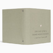 SIMPLE ELEGANT KRAFT TYPOGRAPHY TEXT ONLY BINDER | Zazzle