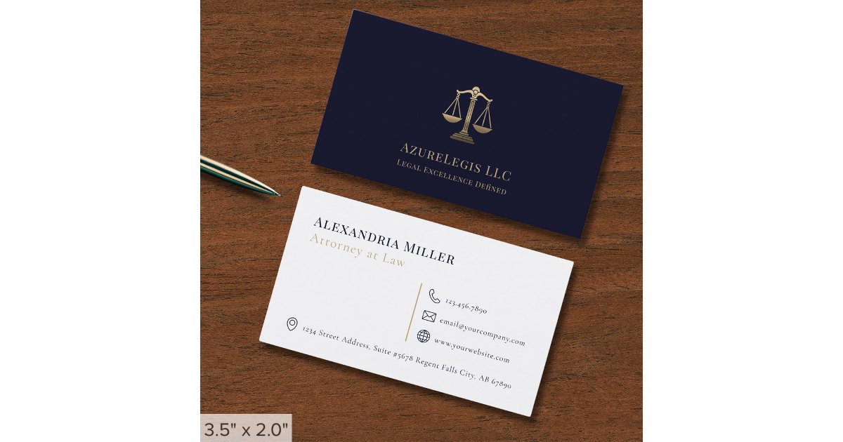 Simple Elegant Legal Professional Business Card | Zazzle