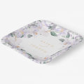 Simple Elegant Lilac Watercolor Floral Wedding Paper Plates | Zazzle