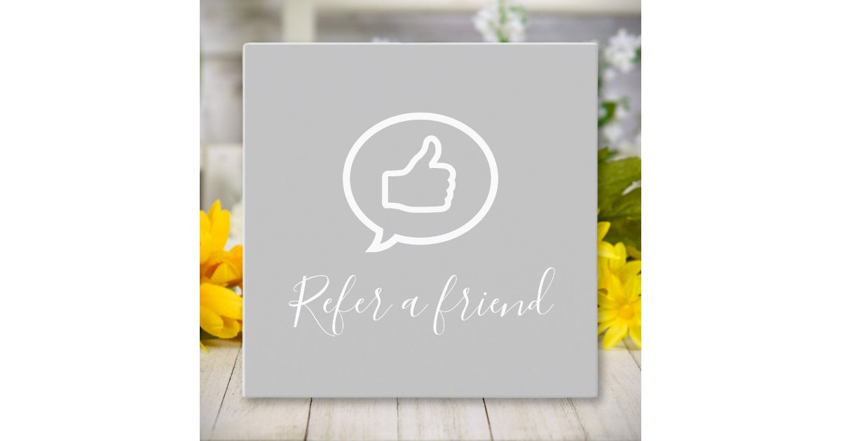 Simple Elegant Logo Referral Card | Zazzle