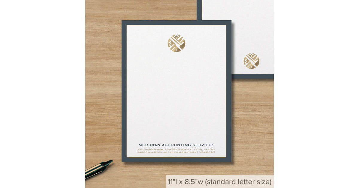 Simple Elegant Luxury Letterhead | Zazzle