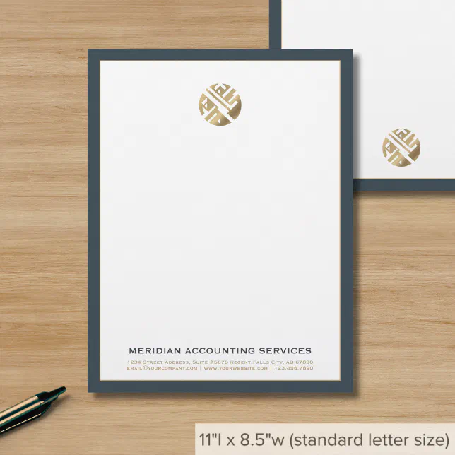 Simple Elegant Luxury Letterhead | Zazzle