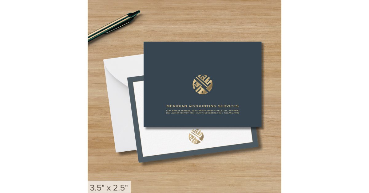 Simple Elegant Luxury Note Card | Zazzle