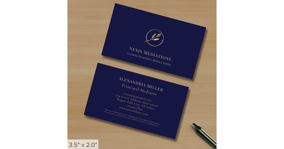 Simple Elegant Mediation Business Card | Zazzle