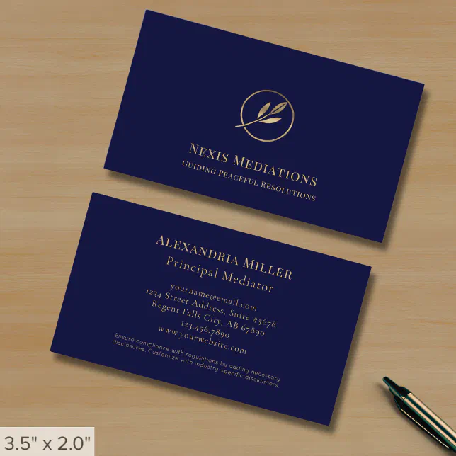 Simple Elegant Mediation Business Card | Zazzle