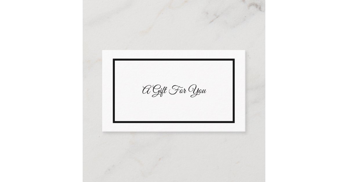 Simple Elegant Minimal Script Gift Certificate | Zazzle