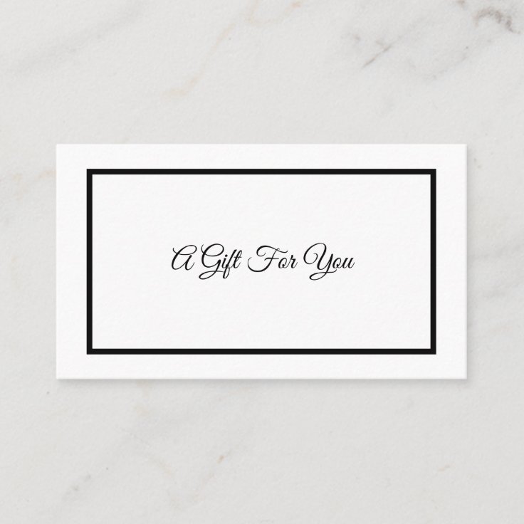 Simple Elegant Minimal Script Gift Certificate | Zazzle