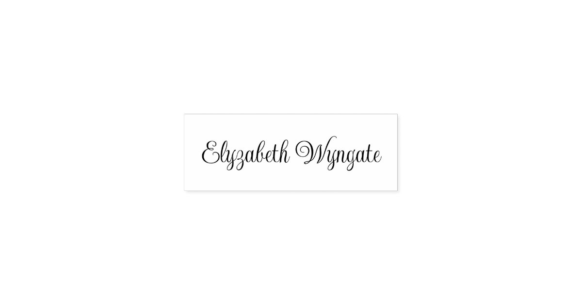 Simple Elegant Minimalist #13 Script Name Only Self-inking Stamp | Zazzle