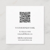 Simple Elegant Minimalist Modern QR Code Square Business Card | Zazzle