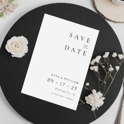 Simple Elegant Minimalist Modern Wedding Save The Date | Zazzle