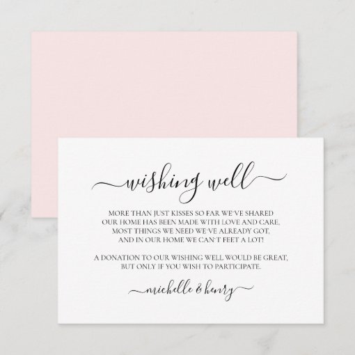 Simple Elegant Minimalist Wishing Well Card | Zazzle