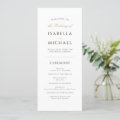 Simple Elegant Modern Classy Wedding Program | Zazzle