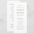 Simple Elegant Modern Classy Wedding Program | Zazzle