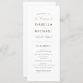 Simple Elegant Modern Classy Wedding Program | Zazzle