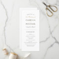 Simple Elegant Modern Classy Wedding Program | Zazzle