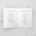 Simple Elegant Modern Classy Wedding Program | Zazzle